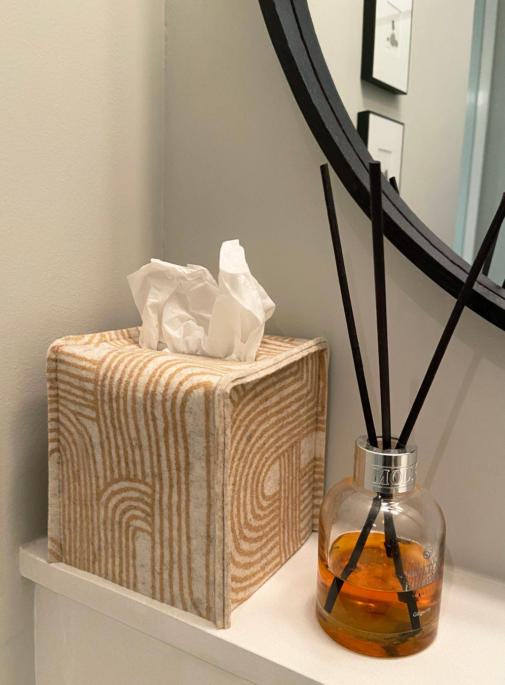 Tissue Box Cover Merino Wool Felt Rake Bamboo – Lorraine Tuson